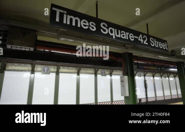 Times Square 42nd Street Subway Station sign. MTA Subway. Sightseeing ...