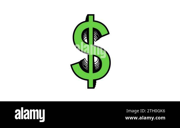 This is the animated kinetic typography of the money dollar sign, with ...