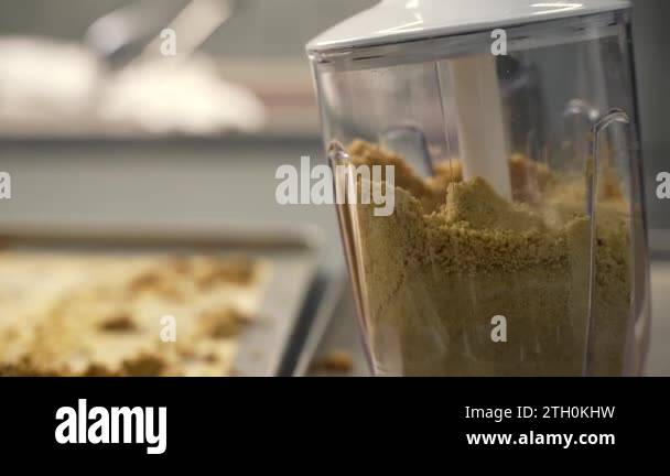 young girl chef makes desserts. bakes sweets and cakes. makes blanks ...