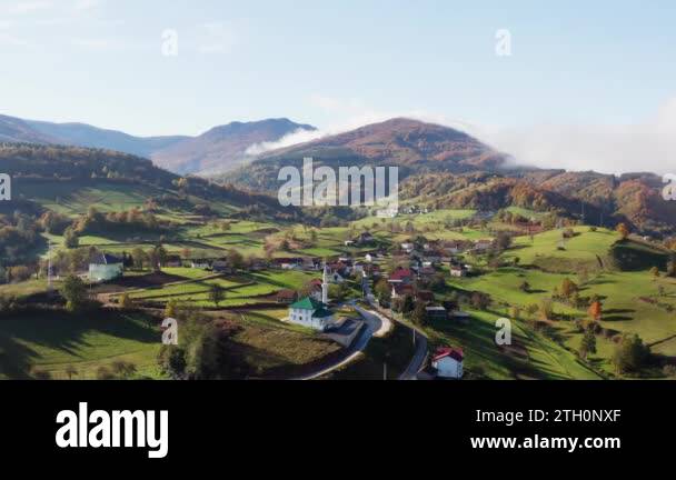 Aerial shot Bosnia and Herzegovina. Drone video of landscape ...
