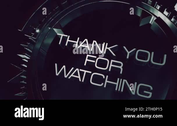 Thank you for Watching animated tag word text design. 4K 3D rendering ...