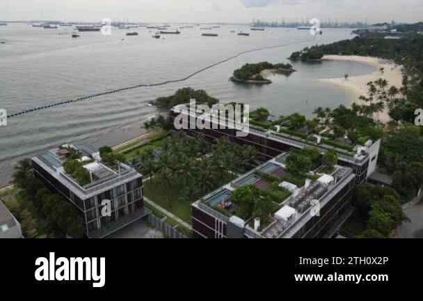 Sentosa, Singapore - July 14, 2022: The Landmark Buildings and Tourist ...