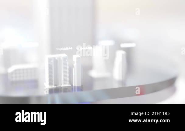 Smart city. Building or city located on central processing unit, CPU. electron mobility ...