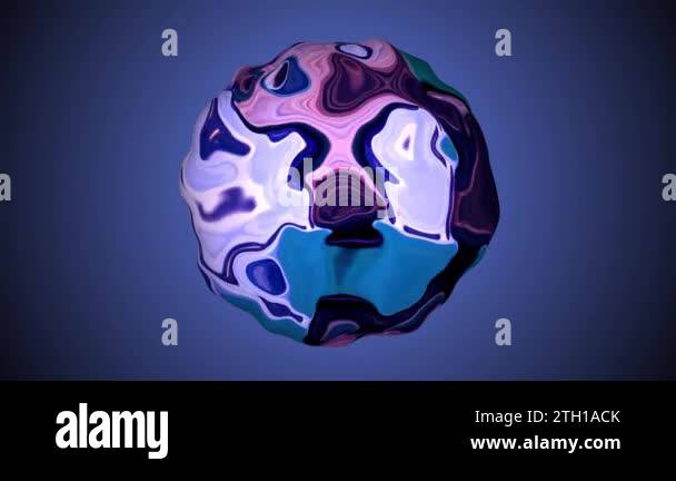 Abstract liquid sphere animation motion background. Liquid golden ...