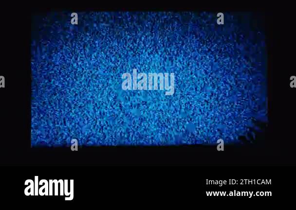 Hands on the background of the noise of the TV scary scene for a horror ...