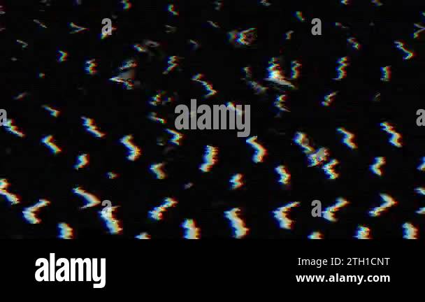 Dirty old screen display with interference and analog artifacts ...