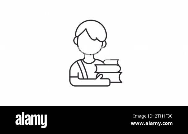 Animated age groups linear icons. Different gender groups. Lifetime ... Animated age groups linear icons. Different gender groups. Lifetime ...