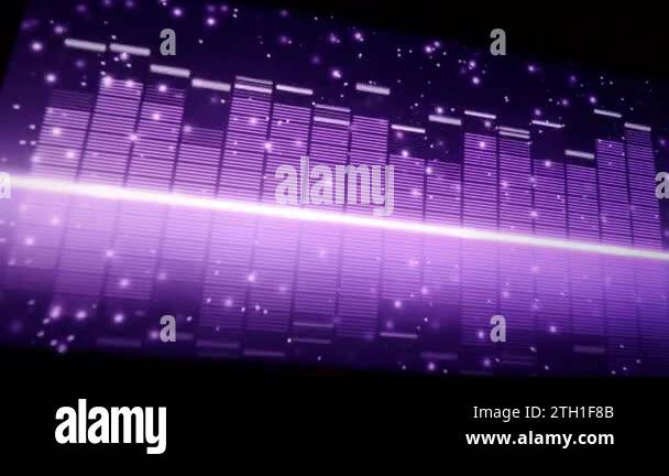 Sound Equalizer. Digital music or sound wave footage. audio waveform ...