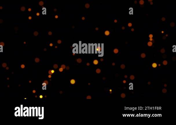 Abstract loop blurred motion background shining glow orange red bokeh particles. 4K 3D loop ...