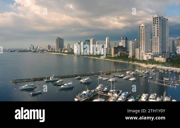 Cityscape of Manila. It is the capital of the Philippines, is a densely ...