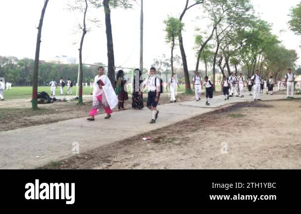 Unidentified students at the Dhaka Residential Model College in ...