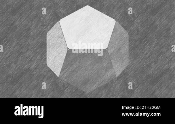 Polyhedron Star From The Simple To The Complicated Shape And Vice Versa. Graphite Pencil Drawing ...