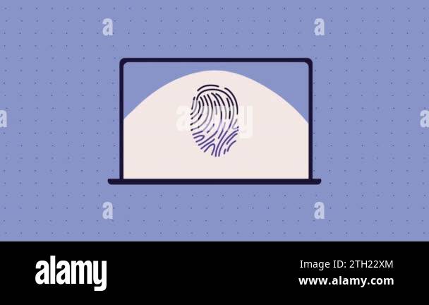 cyber security technology with laptop animation ,4k video animated ...