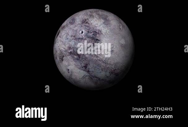 fictional Eris sun rise in dark background with stars. front view of ...