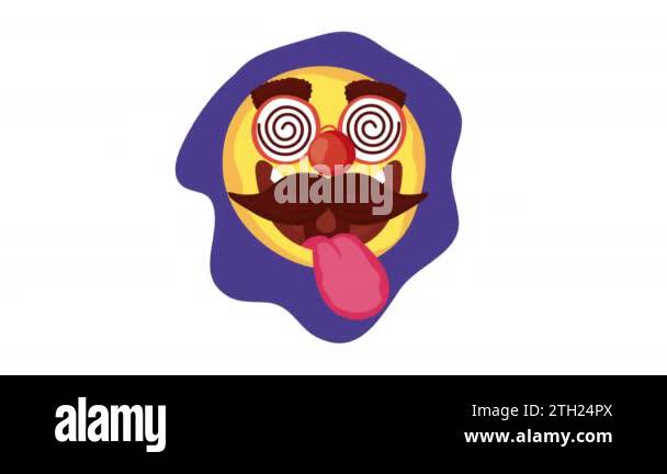 emoticon with crazy face animation ,4k video animated Stock Video ...
