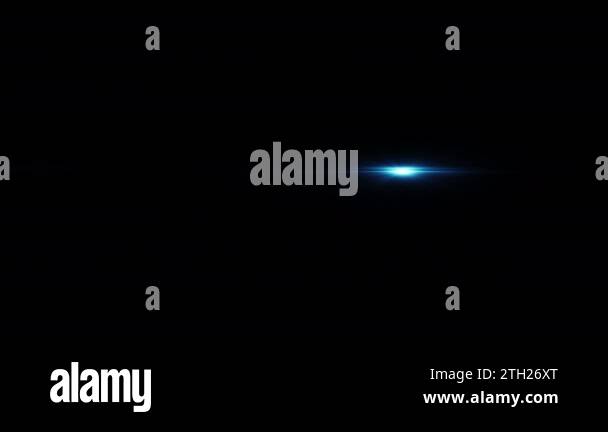 Abstract blue optical lens flares light streaks shine ray moving from ...