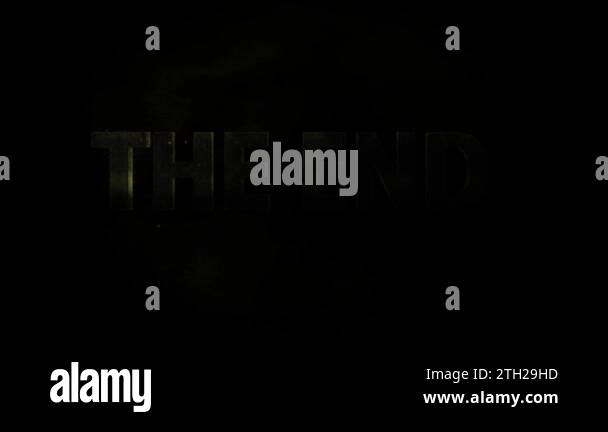 Beautiful Chinese style THE END lettering, ancient style, THE END, end ...