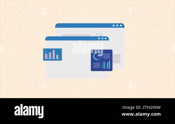 Webpages Templates With Infographics Animation 4k Video Animated Stock