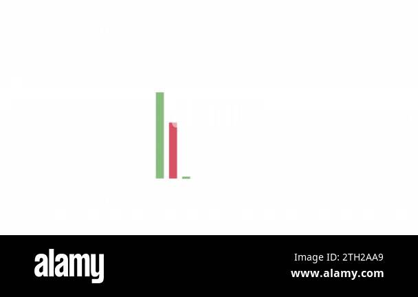 Animated vertical bar charts. Stock market. Data visualization. Flat cartoon style element 4K ...