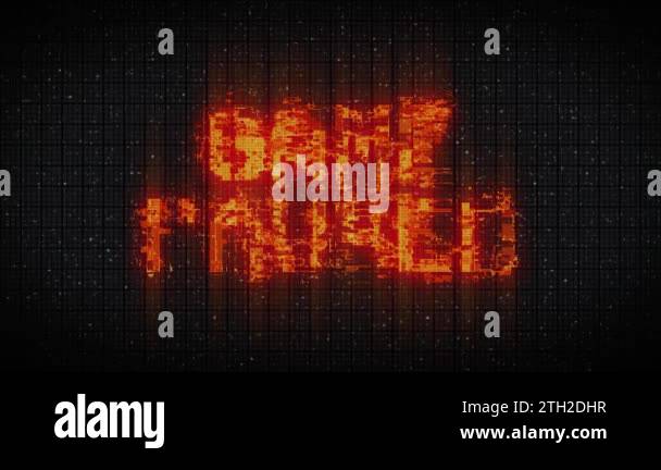 Retro GAME PAUSED text on old tv vhs glitch noise screen Stock Video ...