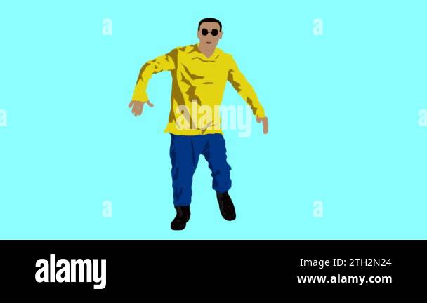 This Dancing Male Stepping Side To Side And Hand Clapping animation ...