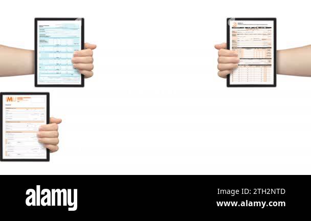 tax form animated Stock Video Footage - Alamy