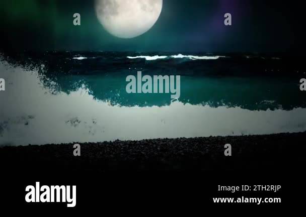 Moon night beach storm Stock Videos & Footage - HD and 4K Video Clips ...