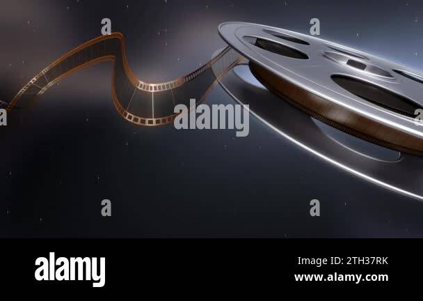 Motion Picture Film Reel in a 3D animation Stock Video Footage - Alamy