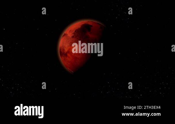 Animated Planet Mars with colorful galaxy. 3d Mars on planet on space ...