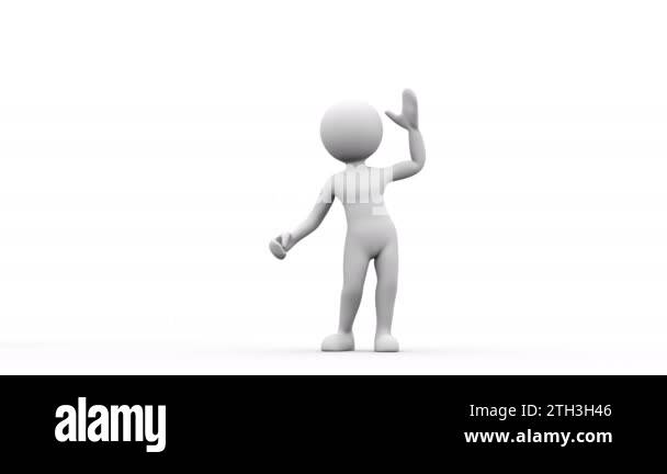 3d white people sign board Stock Videos & Footage - HD and 4K Video ...