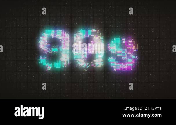 90s text with VHS glitch style Stock Video Footage - Alamy