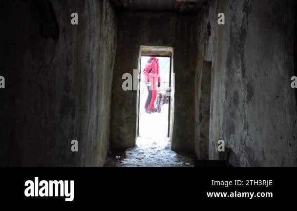 The guy went into the corridor of the old prison. Looking for something ...