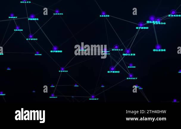 Matrix background with flying random numbers. Big data. Hacker concept ...