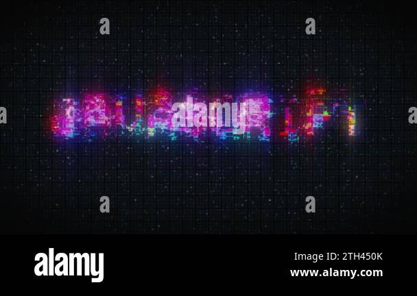 Glitch style cybernetic animated text JavaScript Stock Video Footage ...