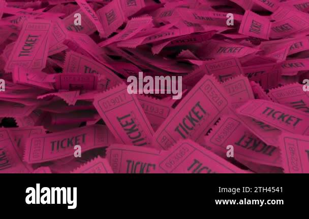 Ticket Stub Winner in a 3D animation Stock Video Footage - Alamy
