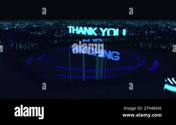 Thank you for watching 3D cinematic Hi tech technology title abstract ...