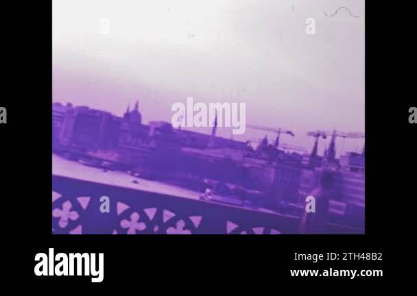 LONDON, UK 9 JUNE 1975: A historic footage capturing the daily life on ...