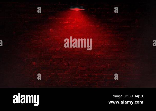 Red Light Brick Wall with Fog Background 4K Loop features a brick wall ...