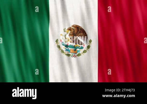 Mexico National Flag. Seamless loop animation closeup waving. High ...