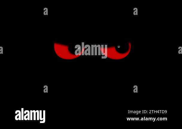 Evil Red Blinking Eyes on Black Background 4K Loop features a pair of ...