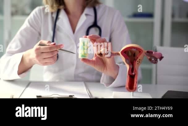 Gynecological examination of uterus and infertility treatment. Diseases ...