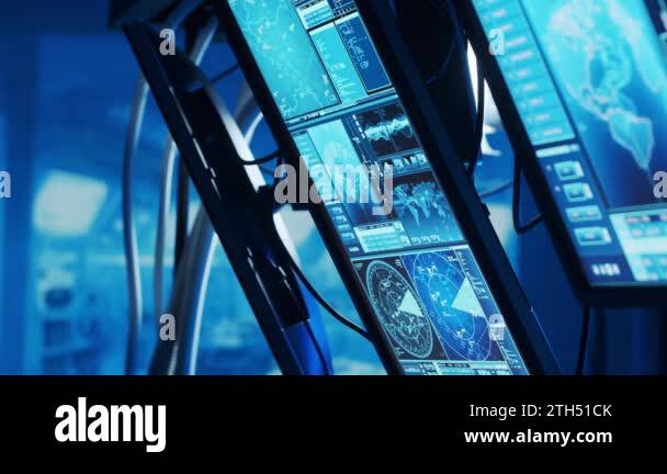 Futuristic spaceship control panel interface. Spacecraft digital ...