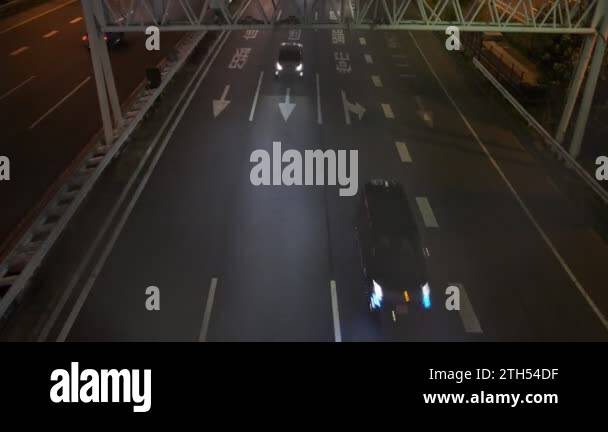 Tokyo Night Metropolitan Expressway Gulf Line Bayshore 2022 Stock Video ...
