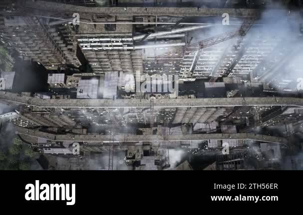 Apocalyptic city build. Overpopulation problem. Realistic 4k animation ...