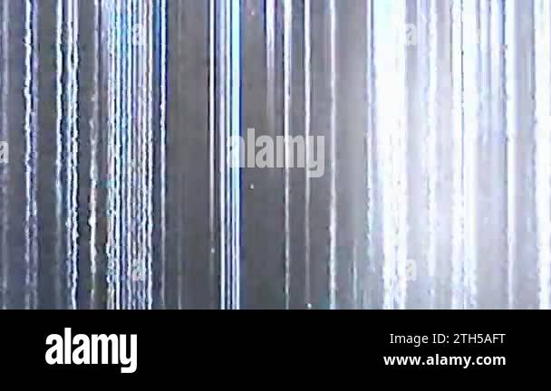 VHS static noise. Analog glitch texture. TV channel error. Blue black ...