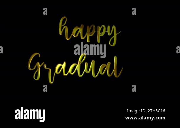 Happy Graduation Gold Handwriting Text Animation. Add Luxury to ...