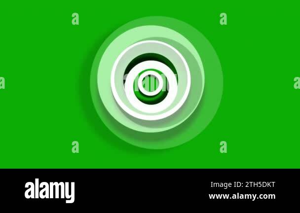 Expanding circular rings motion graphics with green screen background ...