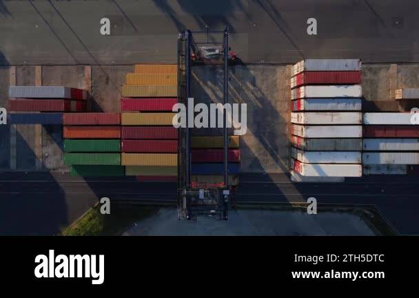 Delivery cargo logistic logistics transit container Stock Videos ...