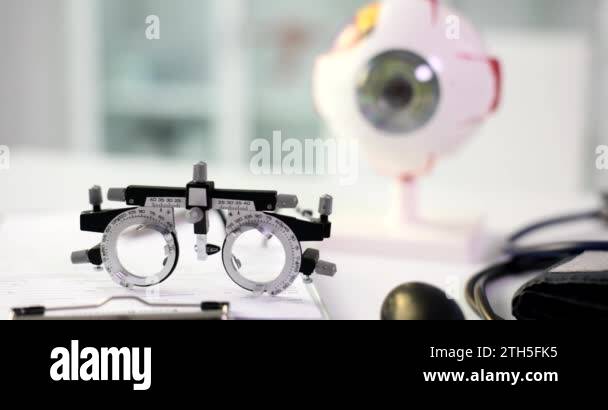 Glasses with corrective lenses and ophthalmologist and ophthalmology ...