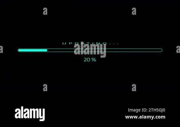 Updating Status Bar Status Bar Indicator From 0 To 100 Increasing Percentage Stock Video